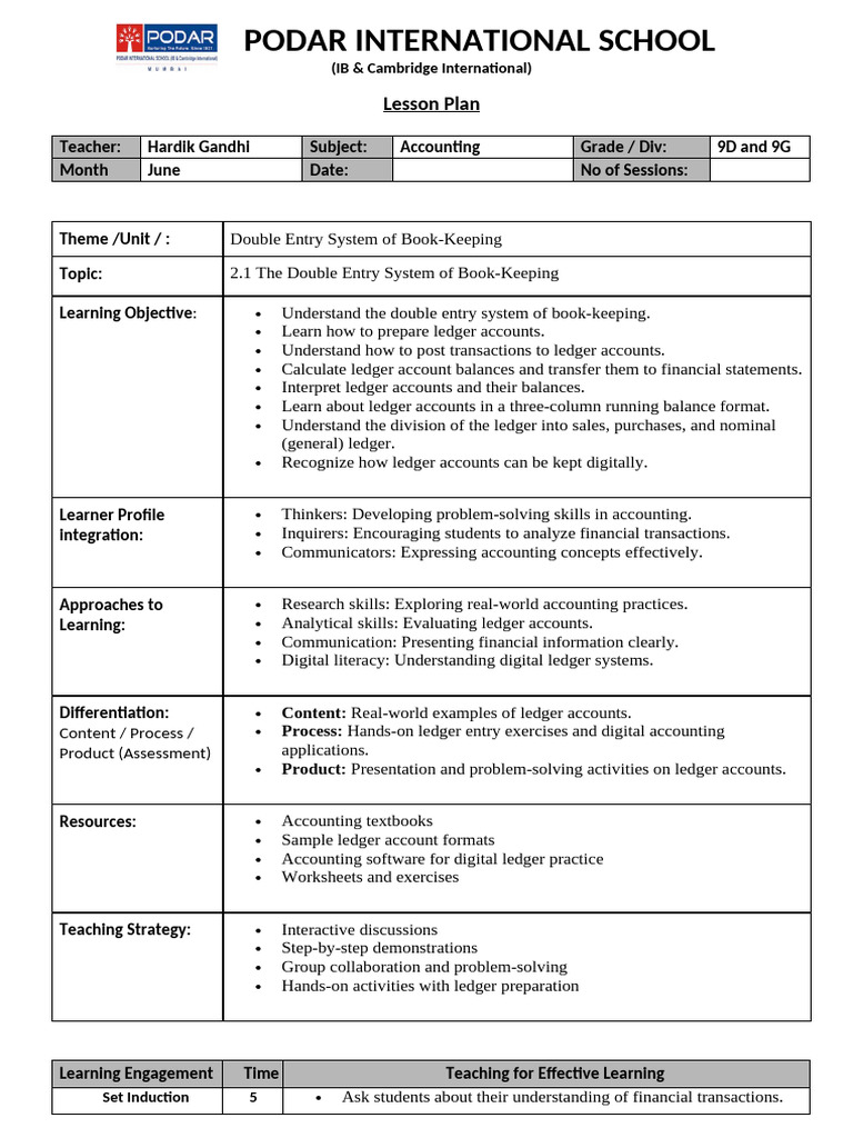 Accounting June 2025 - Unit 2 | PDF | Bookkeeping | Learning