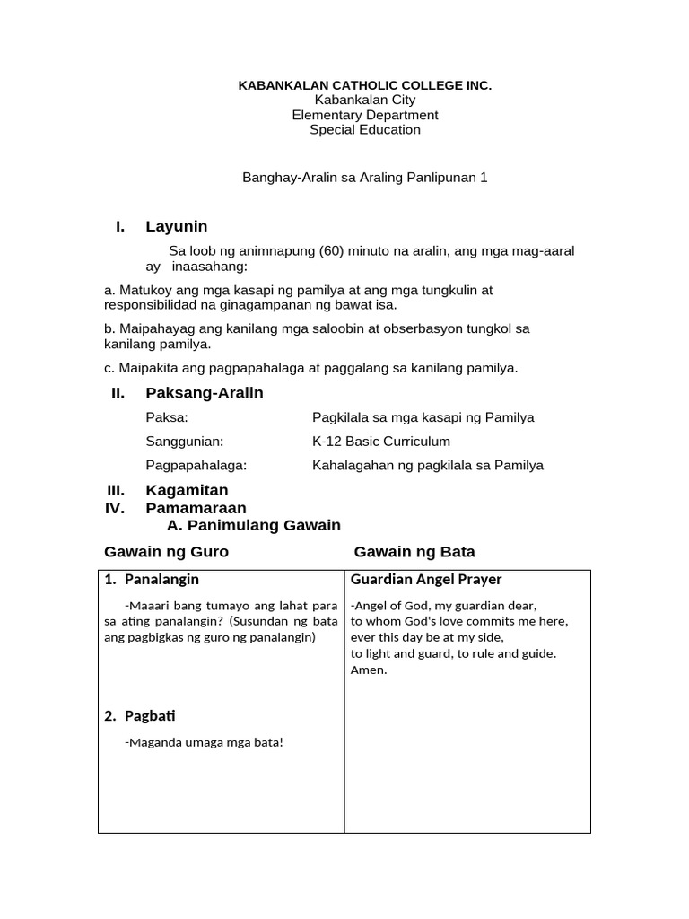 Field Study Lesson Plan | PDF