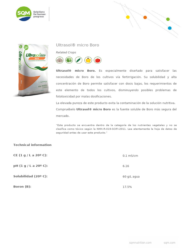 Ultrasol Micro Boro | PDF