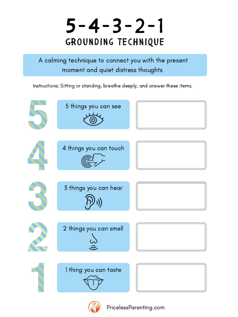 5-4-3-2-1 Grounding Technique | PDF