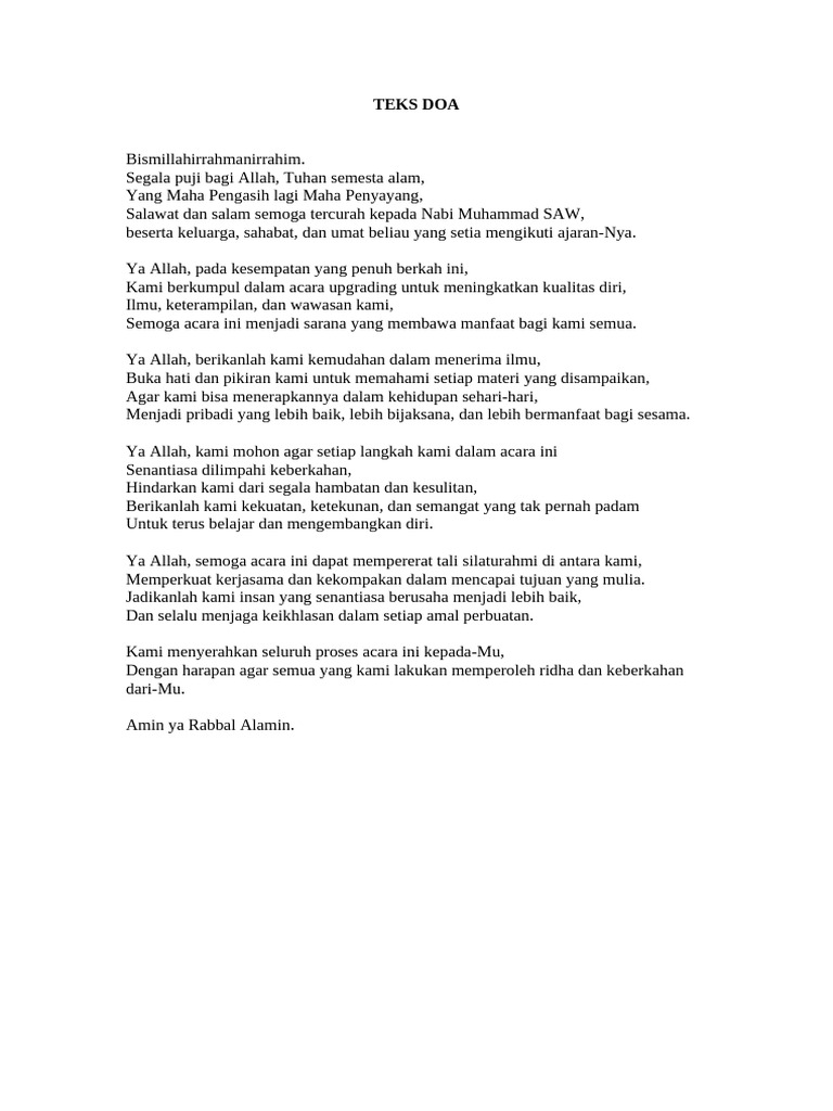 Teks Doa | PDF