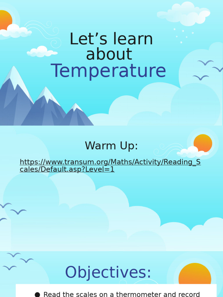 Temperature - Lesson 4 _ 5 | PDF | Temperature | Thermometer