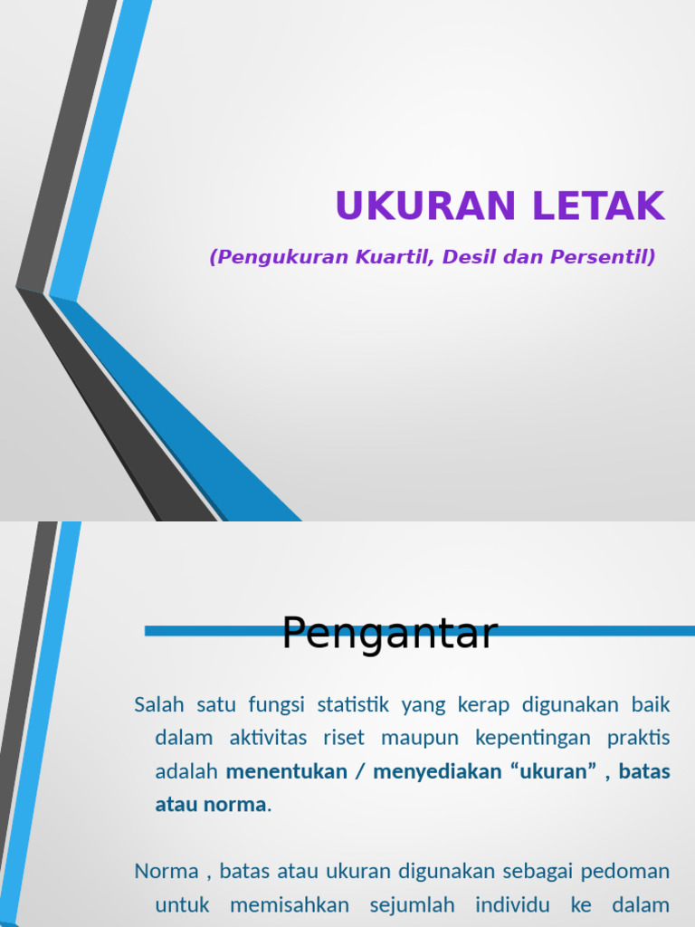 Ukuran Letak: Kuartil, Desil, Persentil | PDF