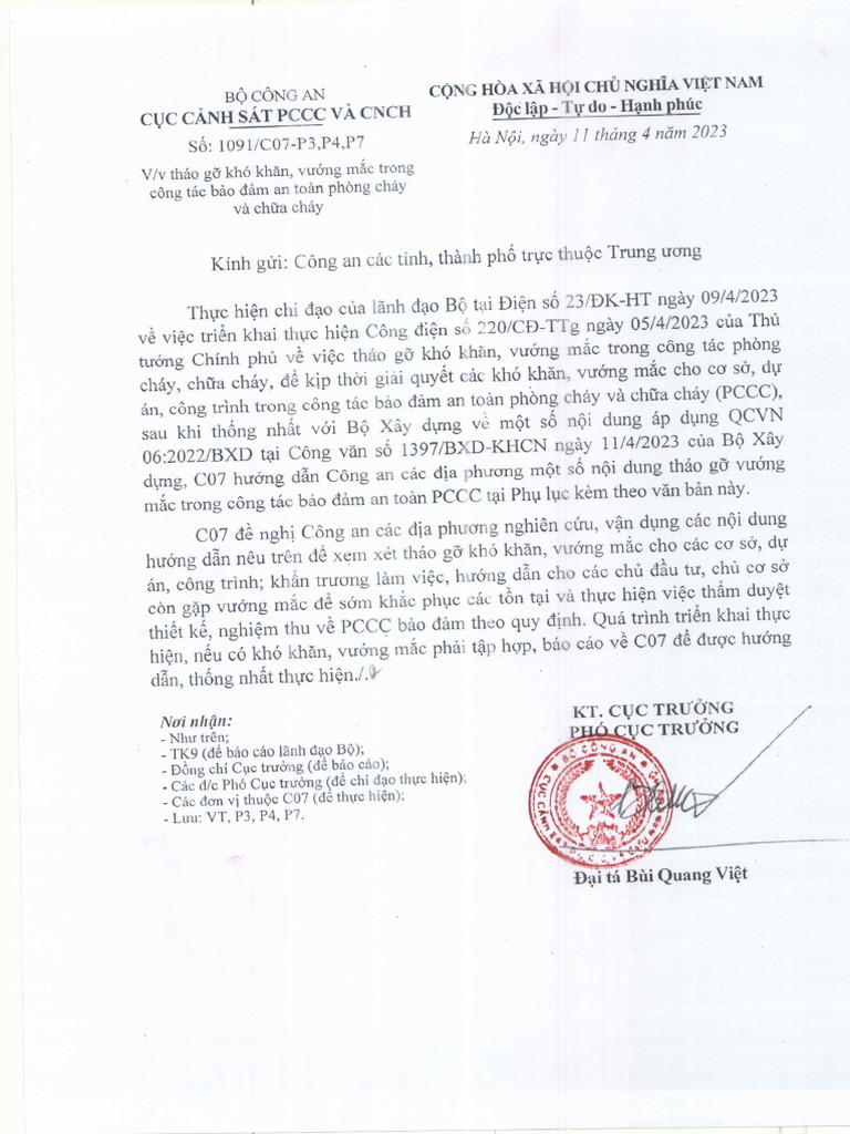 Công Văn 1091 c07 | PDF