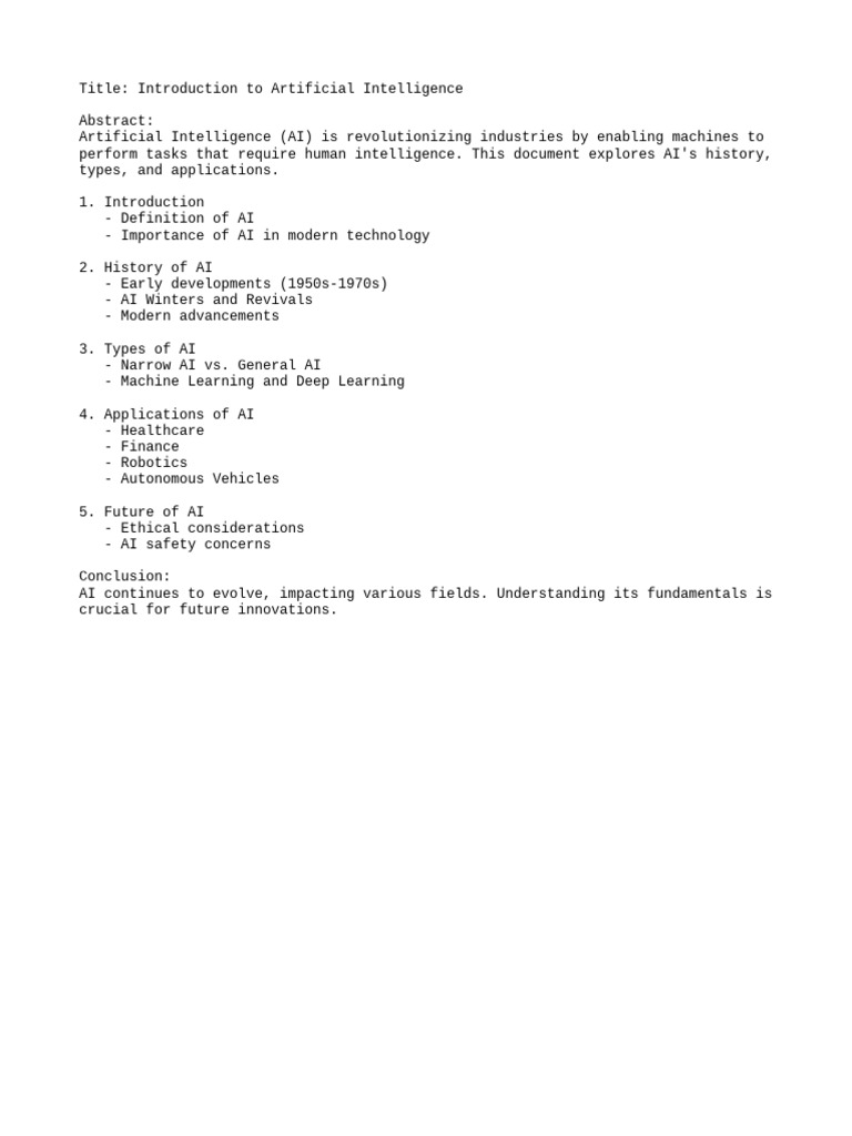 Artificial Intelligence Overview | PDF