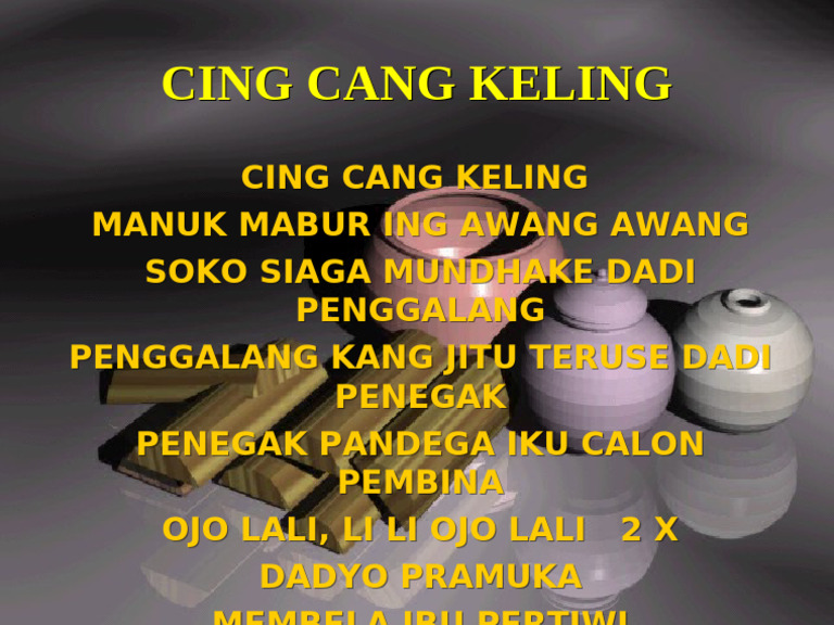 Cing Cang Keling | PDF