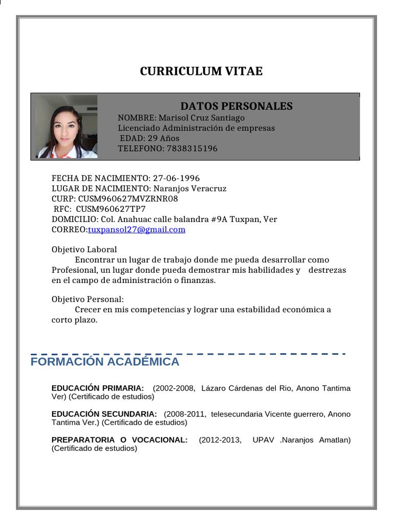 Cv Marisol Cruz Santiago (1) (1) | PDF