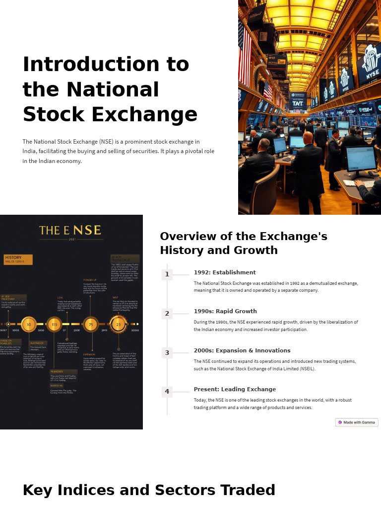 Overview of the National Stock Exchange | PDF | Stock Exchange ...