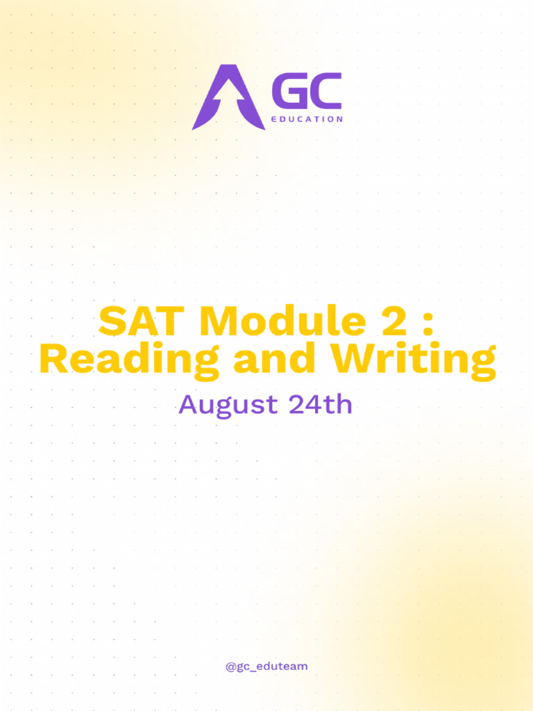 SAT Verbal Module2 | PDF