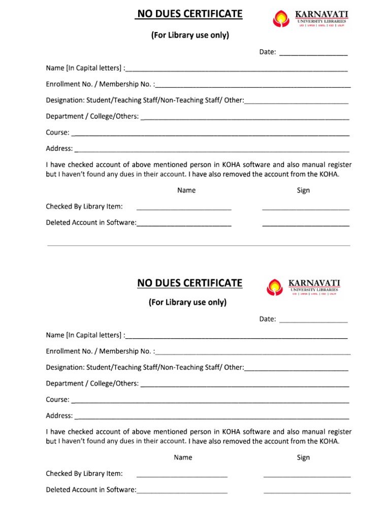 No Dues | PDF