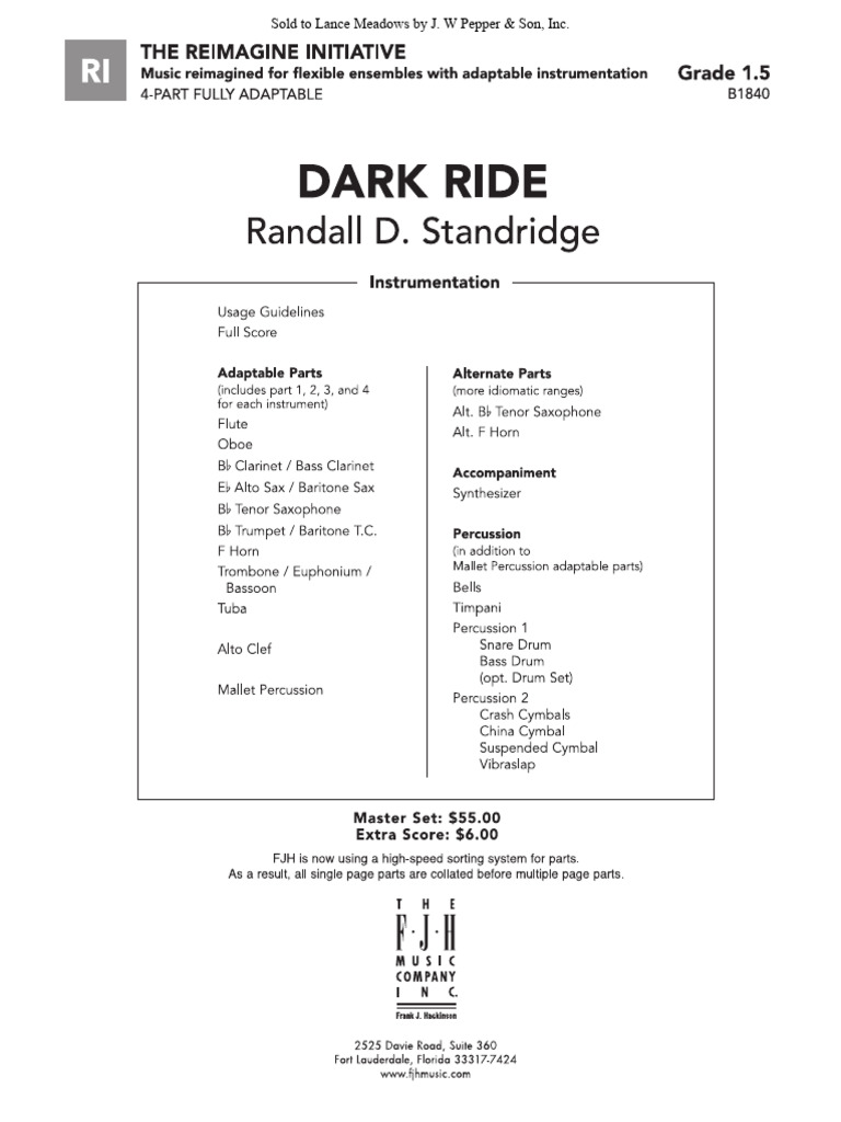 Sale of Dark Ride to Lance Meadows | PDF