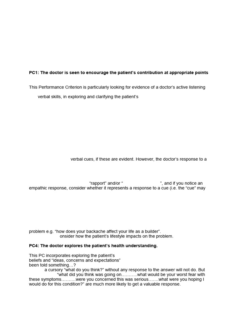 Mapping The COT Performance Criteria 2018 | PDF | Physical Examination ...