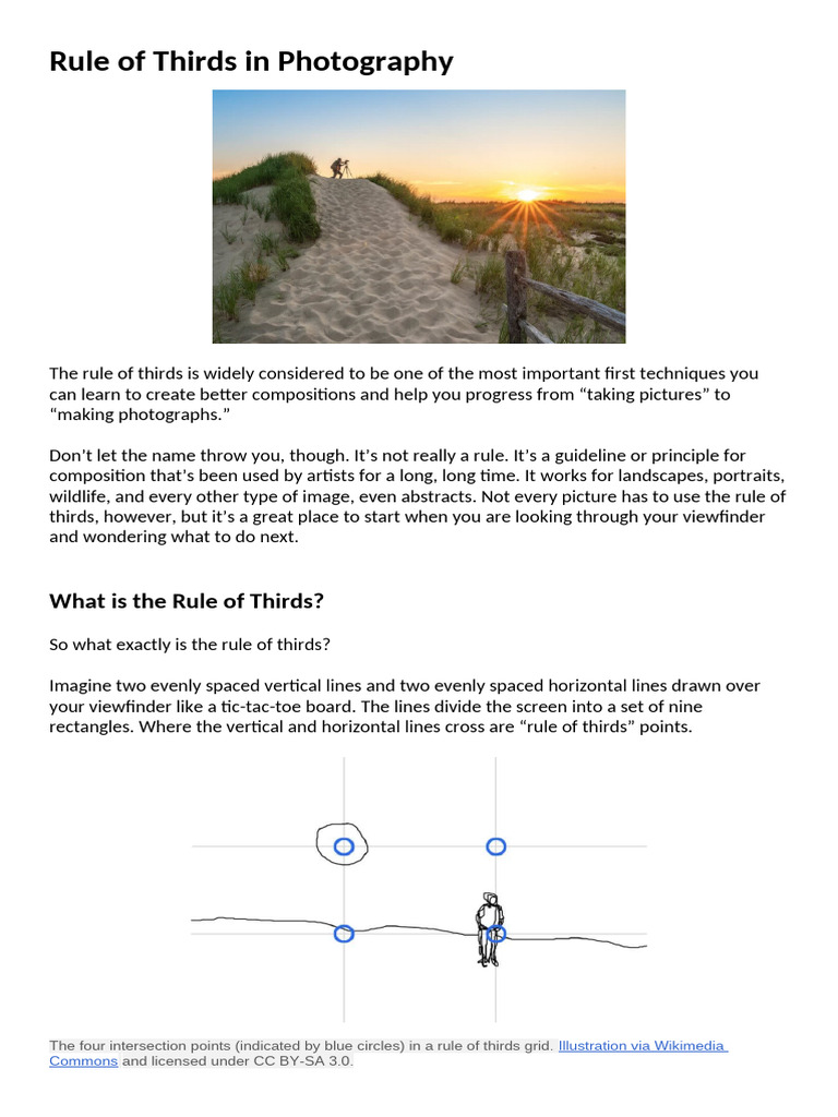 Mastering the Rule of Thirds in Photography | PDF | Composition (Visual ...