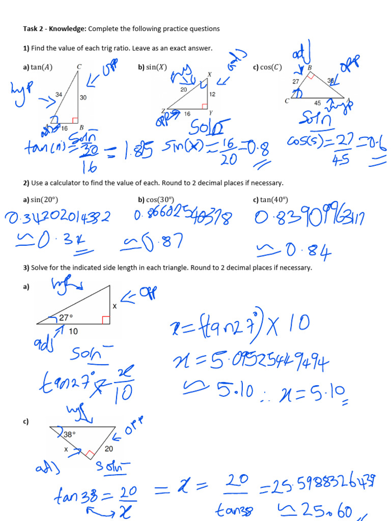 Week 4 - Trig Assignment | PDF