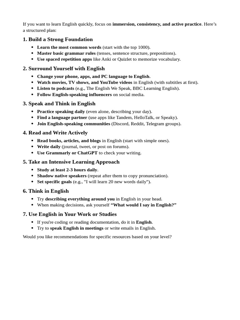 Fast English | PDF