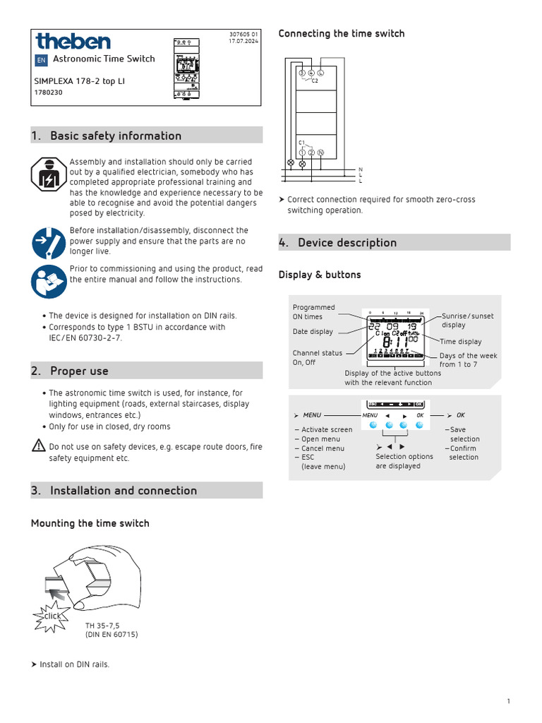SIMPLEXA Top Operating Instructions | PDF | Alternating Current | Equipment