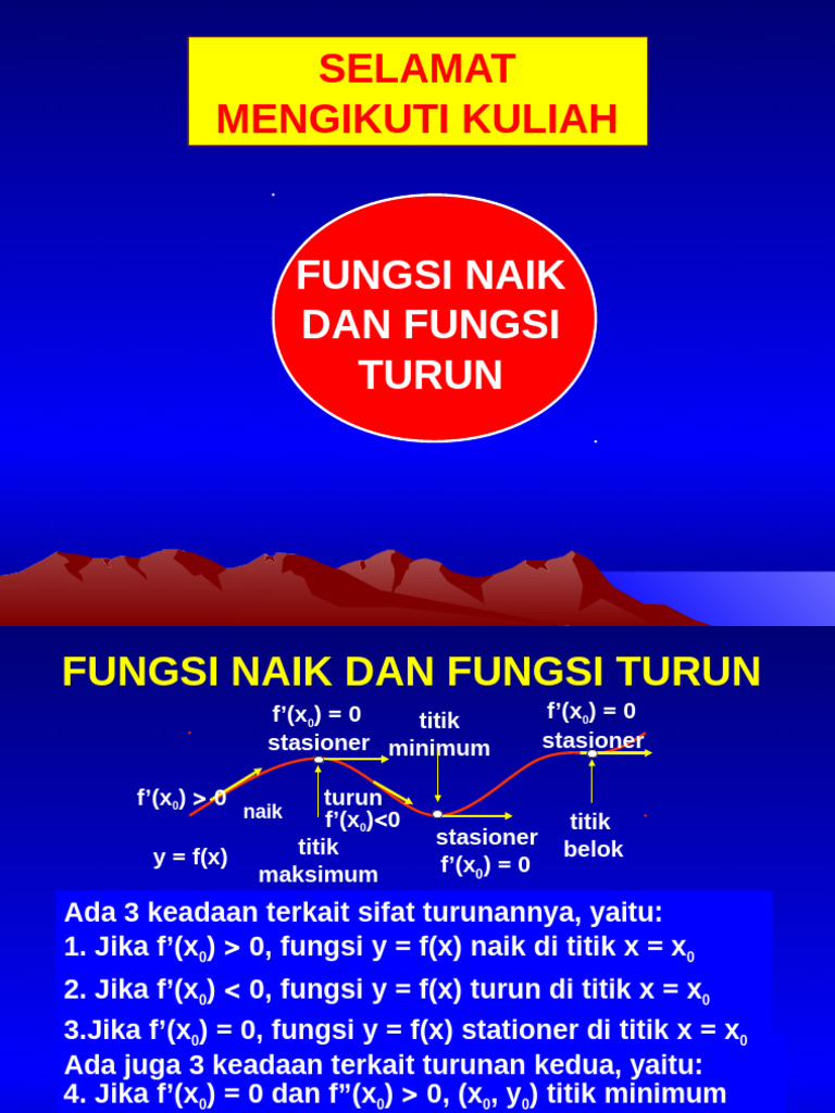Fungsi Naik Dan Turunan | PDF