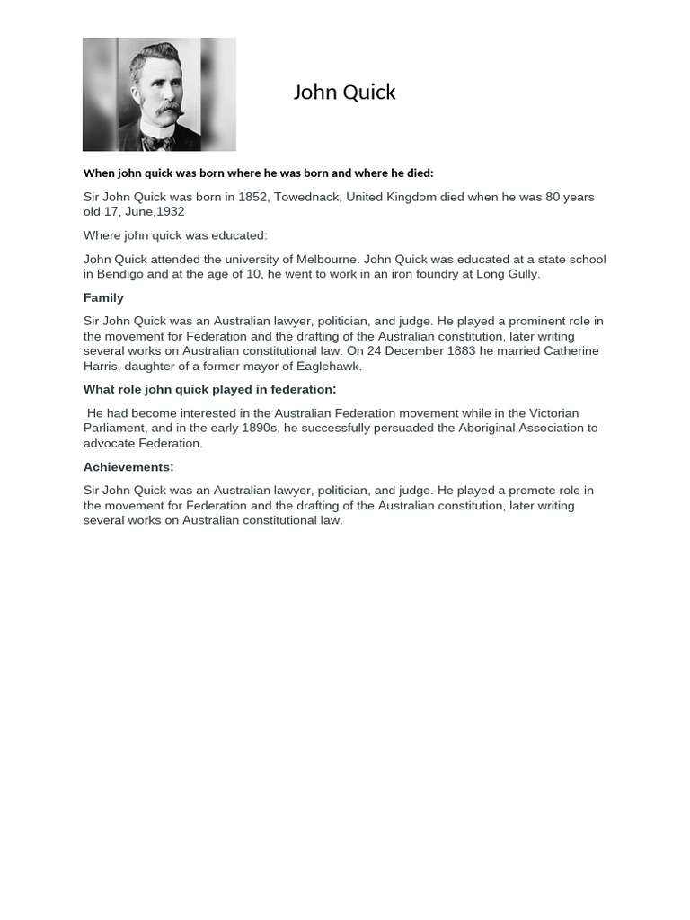 john quick history | PDF