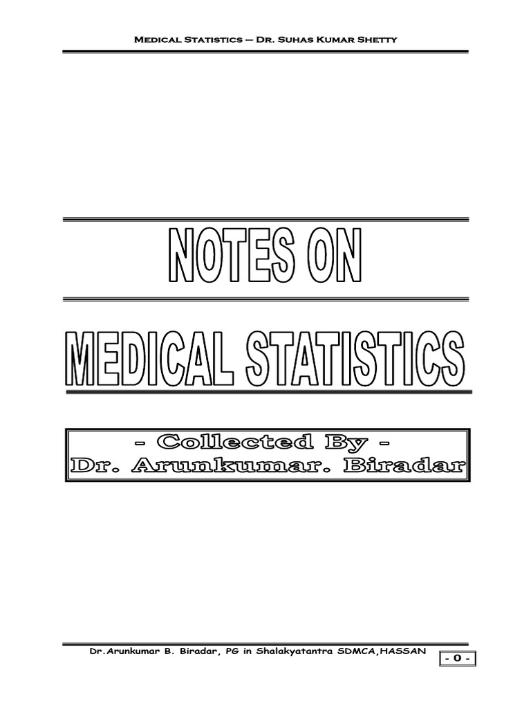 Medical Statistics | PDF | Statistics | Biostatistics