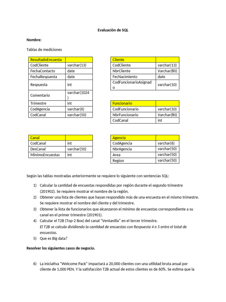 PRUEBA SQL v3 | PDF | Economias