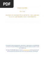Warwick-Edinburgh Wellbeing Scale Guide | PDF