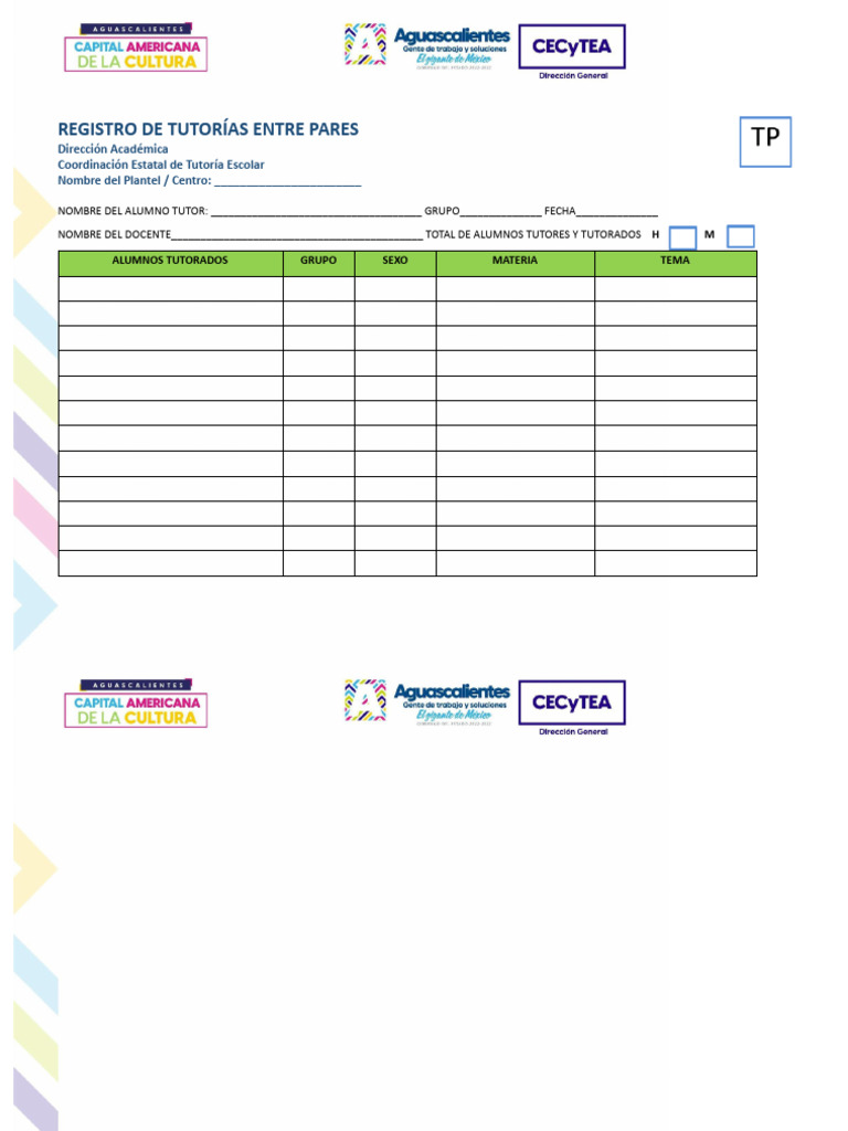 Formato Tutoria Entre Pares - TP | PDF