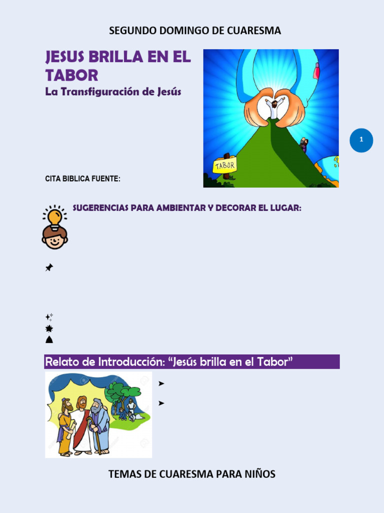 Jesus Brilla en El Tabor | PDF