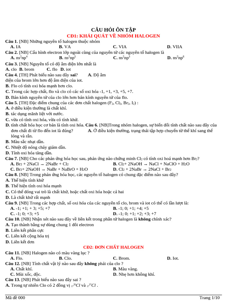 Ôn Tập GK2 HS | PDF