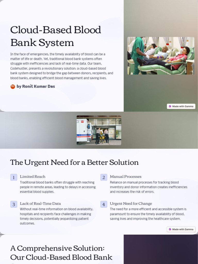 Cloud-Based Blood Bank System Solutions | PDF | Cloud Computing | Databases