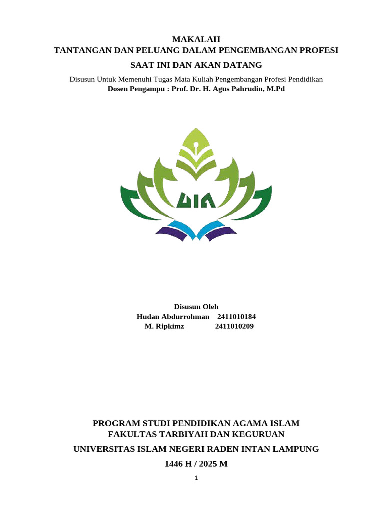Makalah Pengembangan Profesi Pendidikan | PDF