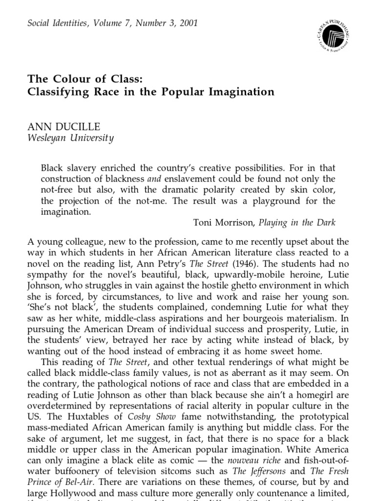 The Colour of Class - Classifying Race | PDF | Race (Human Categorization)