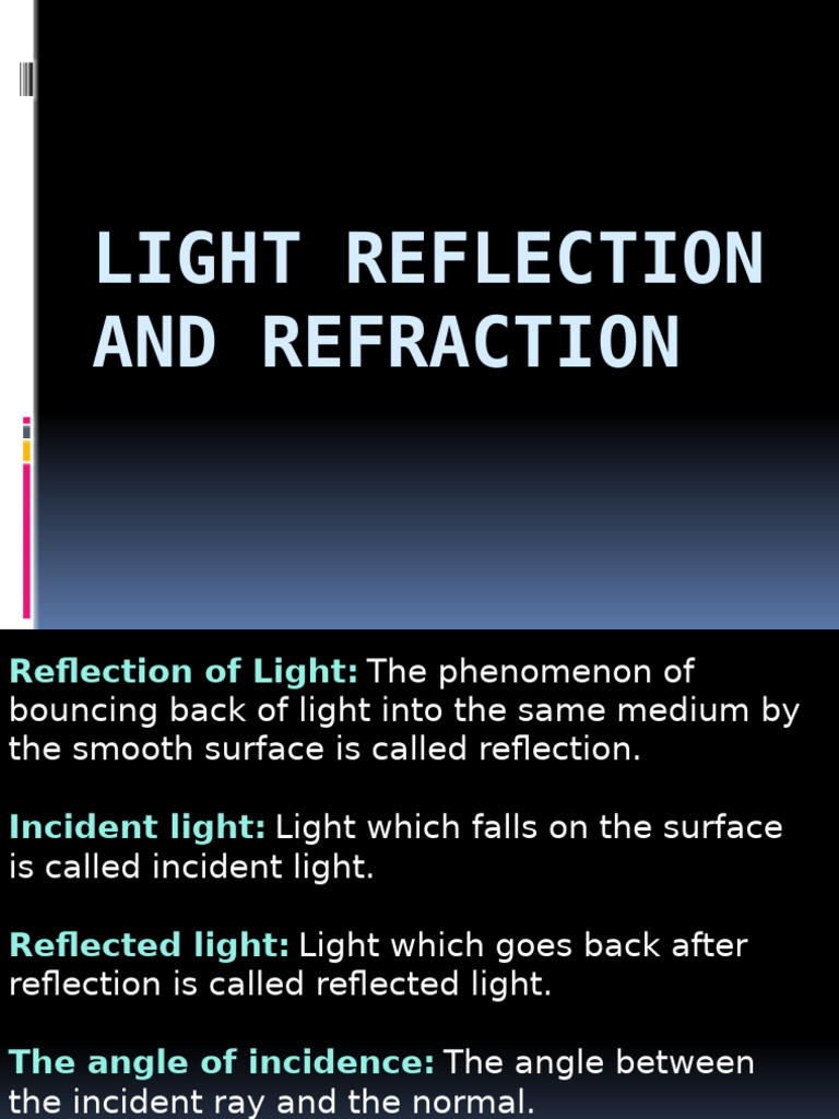 Light Reflection and Refraction | PDF