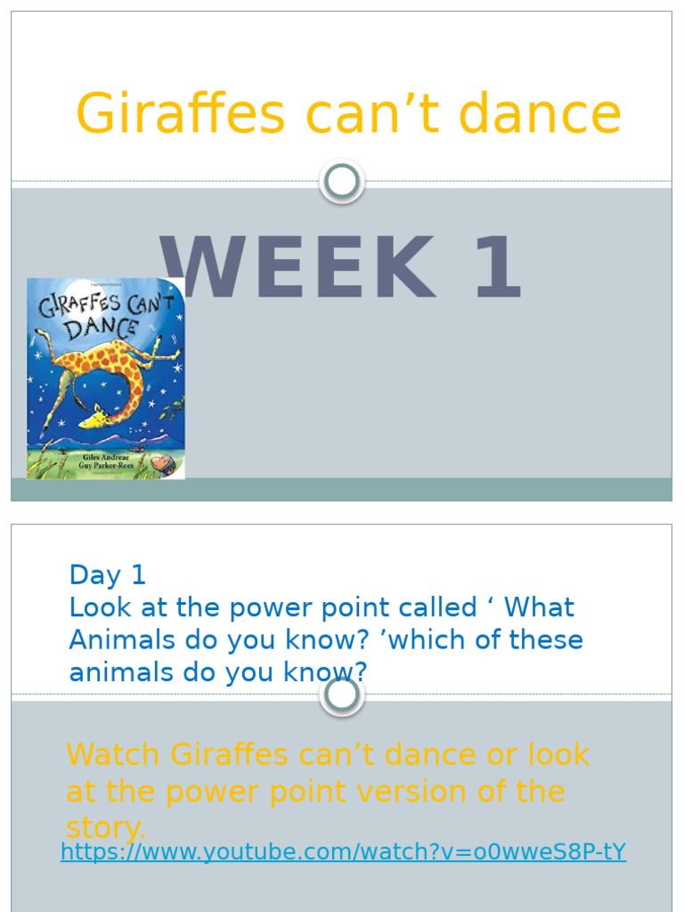 Giraffes Cant Dance Week 1 Powerpoint | PDF