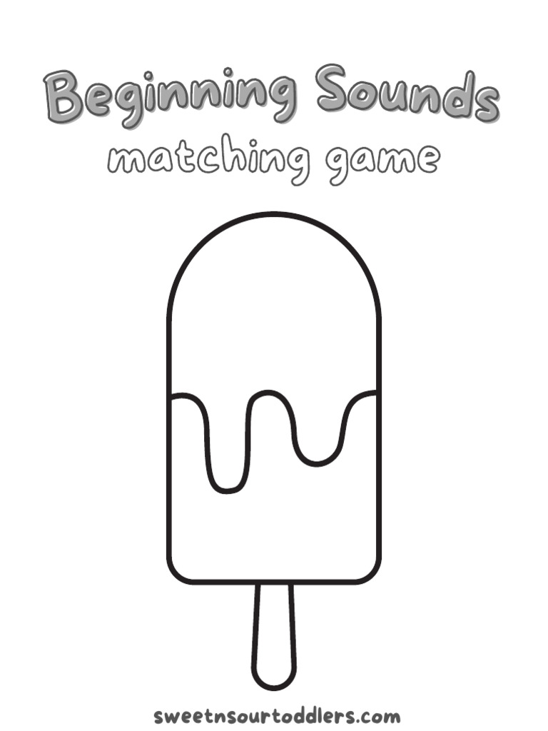 Beginning Sounds Popsicle Game | PDF