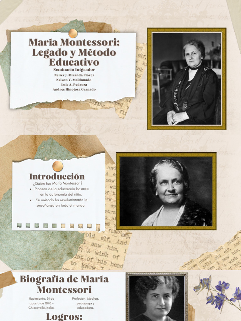 María Montessori | PDF | Educación Montessori | Cognición