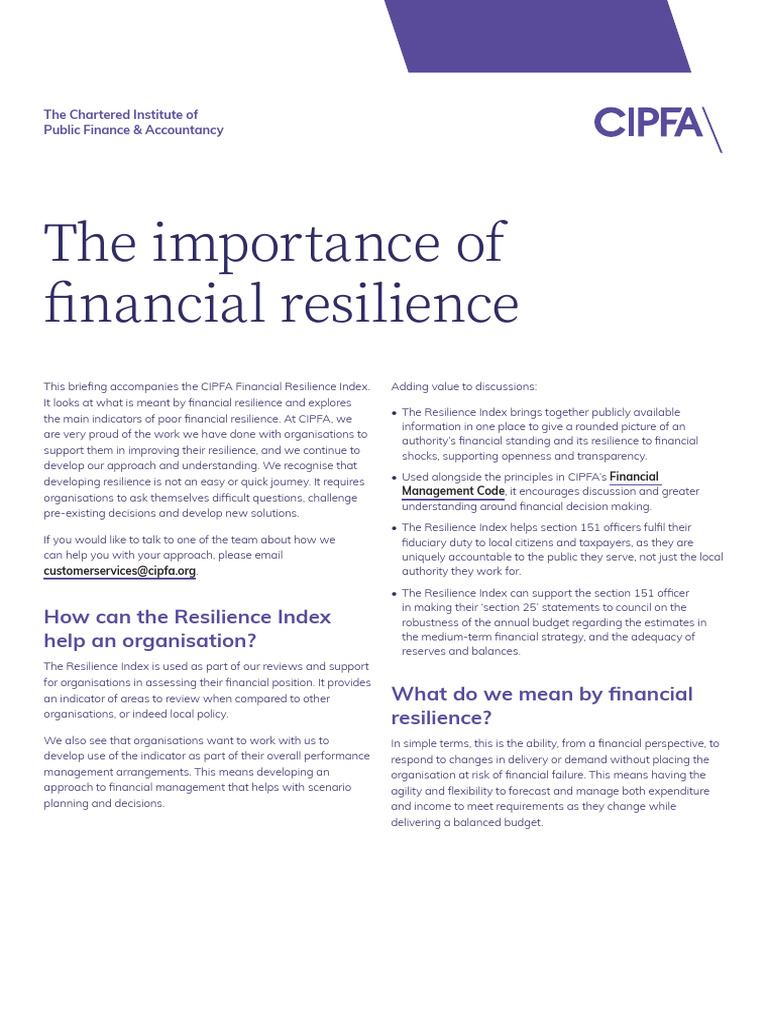 Understanding Financial Resilience Indicators | PDF | Risk ...