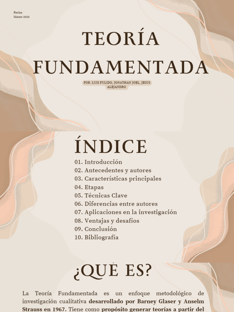 Teoría fundamentada diapositivas | PDF | Datos | Science