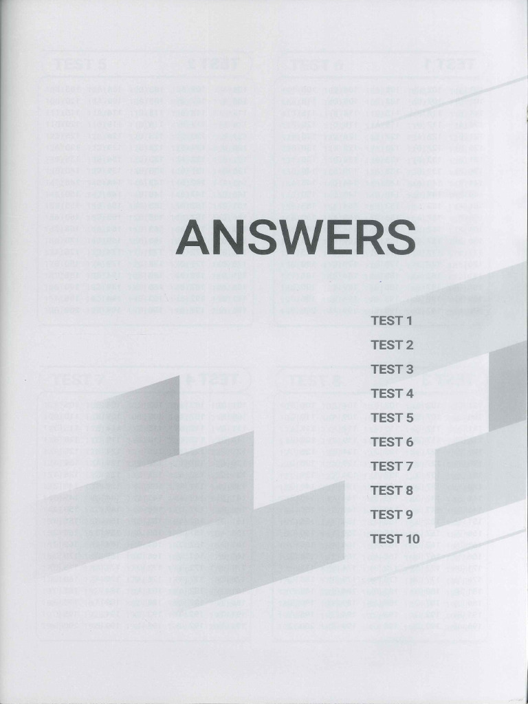 Answer Key Reading - Ets 2025 | PDF