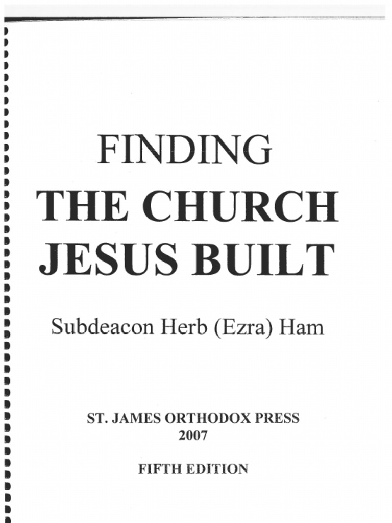 Finding The Ancient Church Lectures 1-3 | PDF