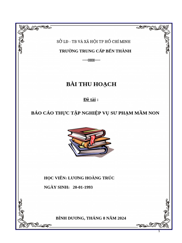 Bao Cao Thu Hoach (LHT) | PDF