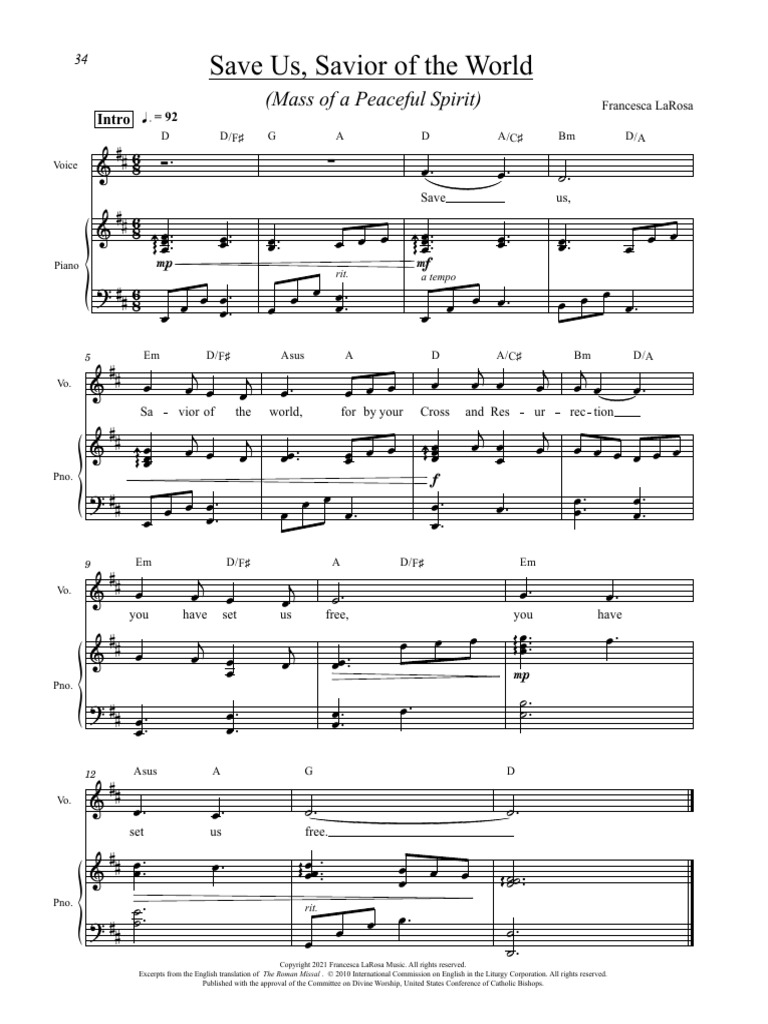 Save Us, Savior of The World | PDF | Worship | Christian Denominational ...