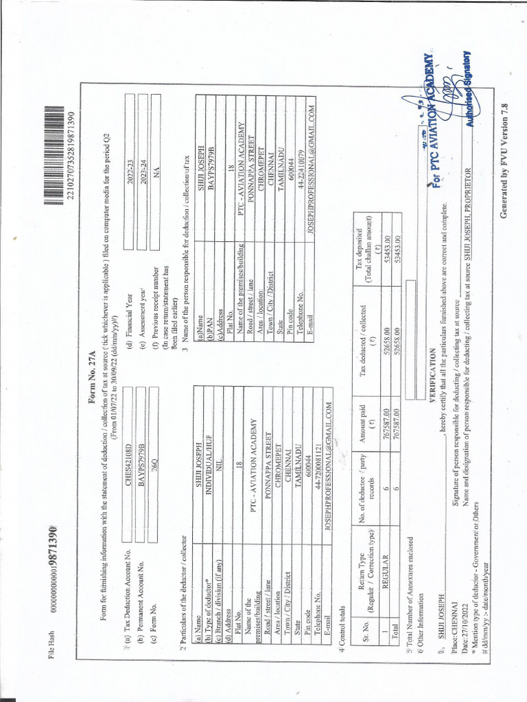 Form 27a Oct | PDF