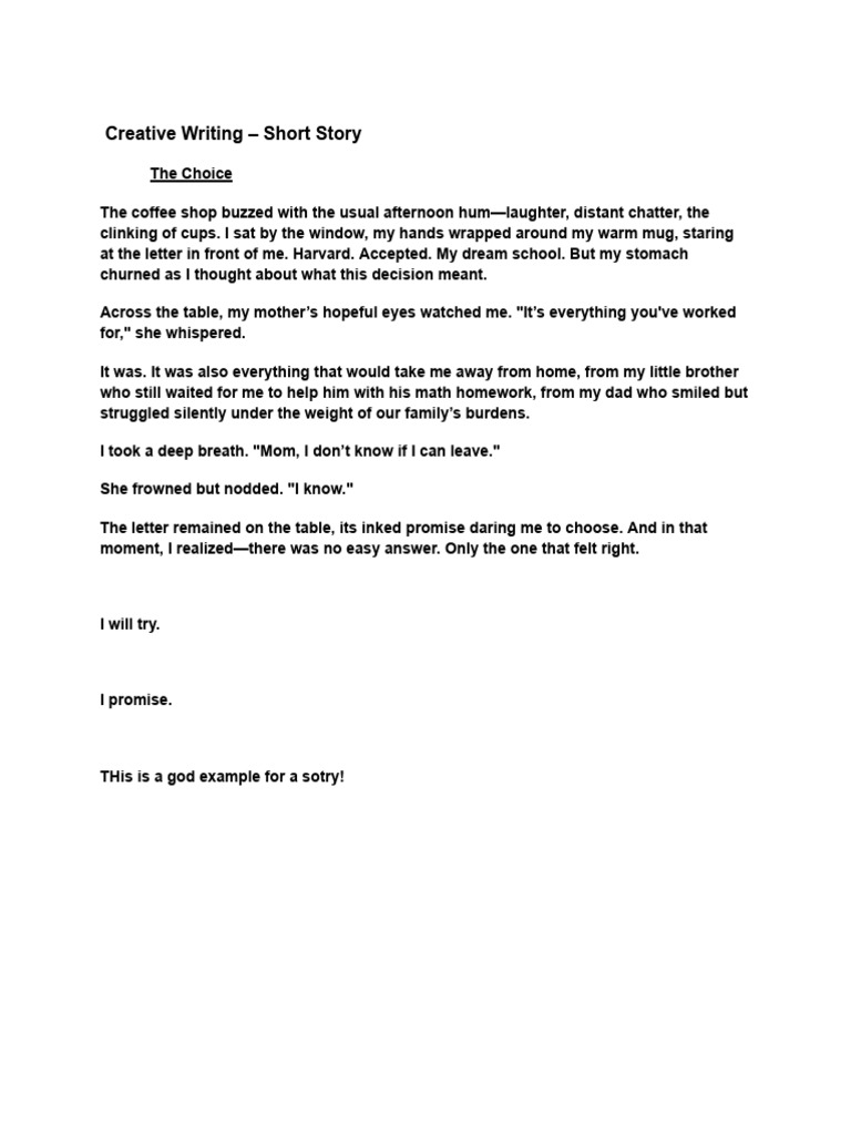 Creative Writing - Short Story | PDF