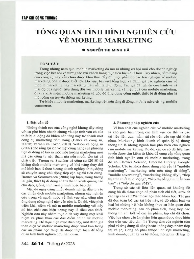 Nghien Cuu - Mobile Marketing | PDF