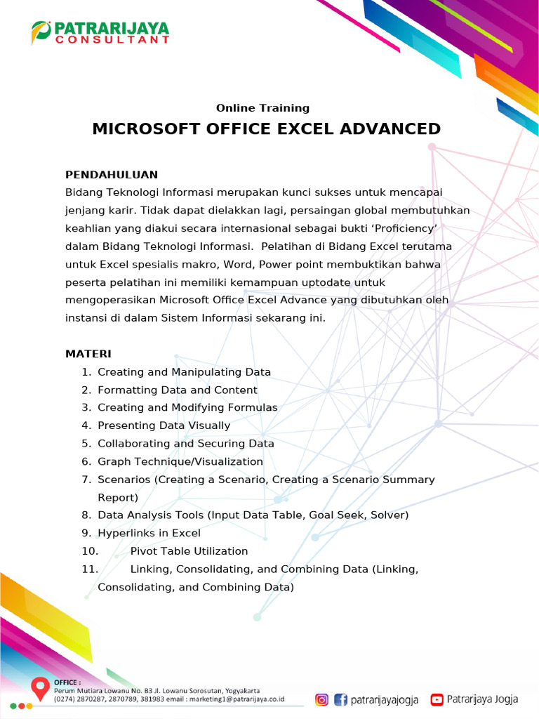 MICROSOFT EXCEL OFFICE ADVANCD | PDF