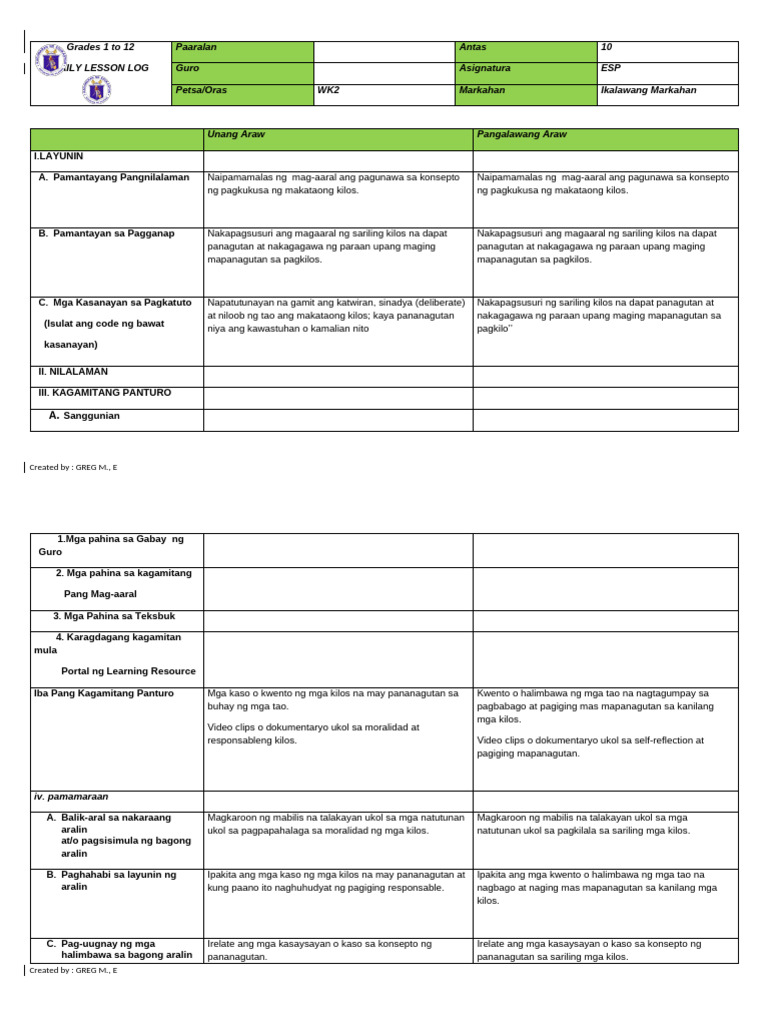 ESP10 Q2 WK2 Done | PDF