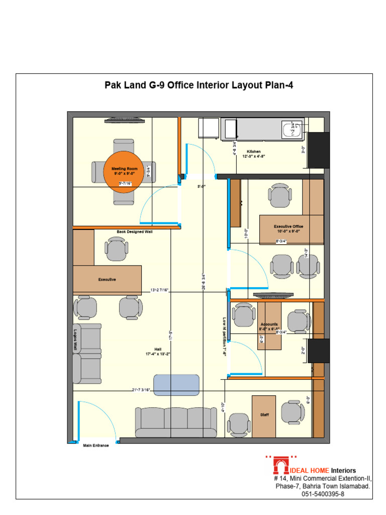 Pak Land G-9 Office Plan-4 Sizes | PDF