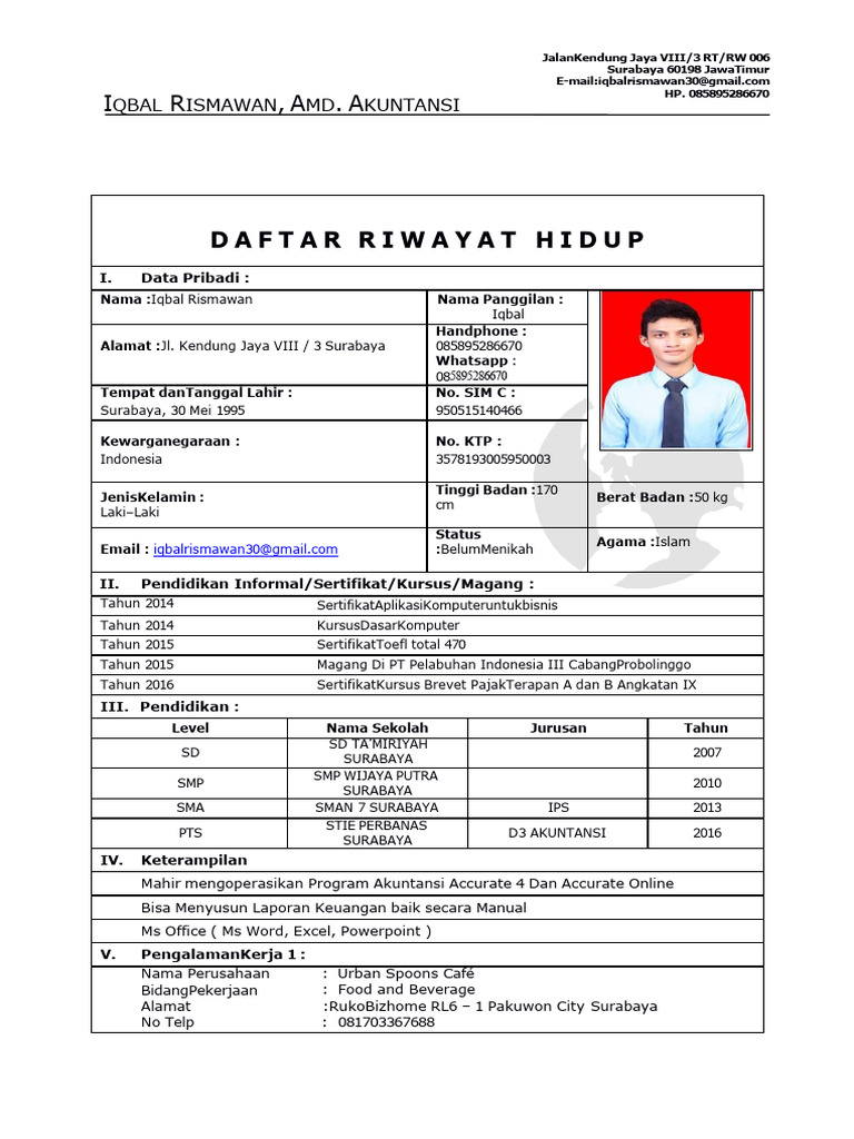 Iqbal Rismawan ACCOUNTING Resume | PDF