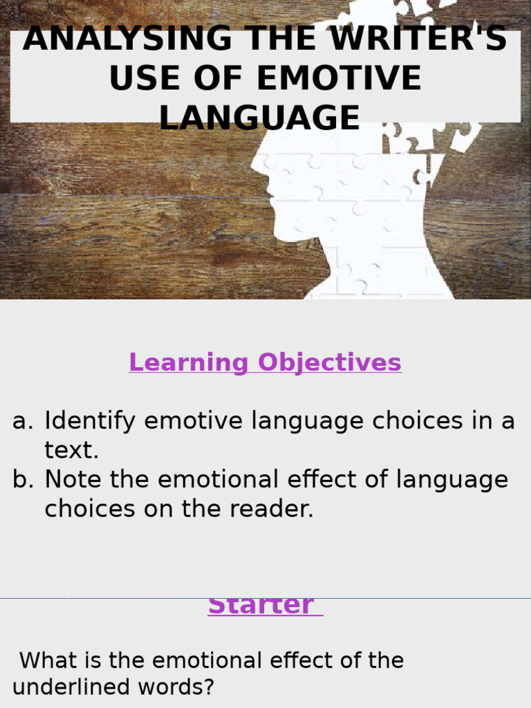 Emotive Language | PDF