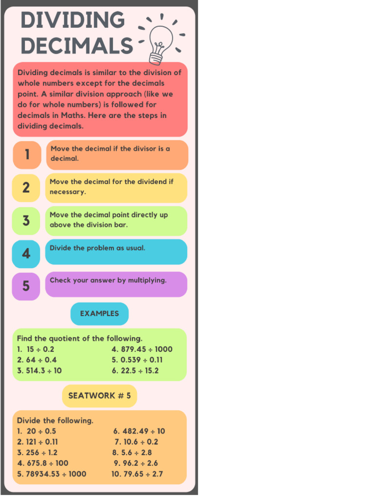 Dividing Decimals | PDF